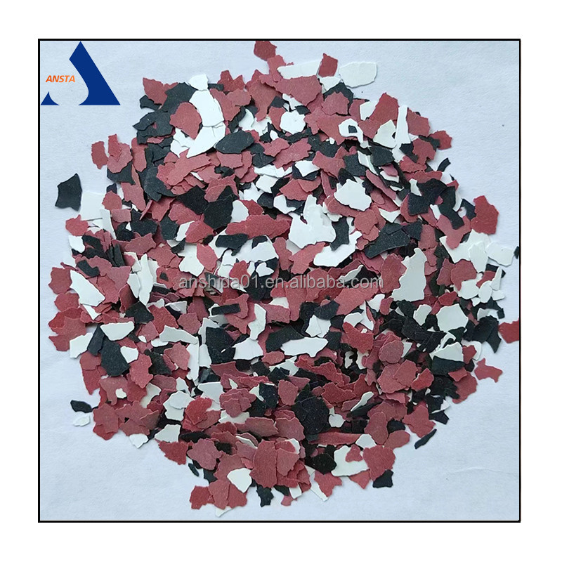 Indoor Decoration 3-5mm Vinyl Flakes Composite Rock Chips with Epoxy ...